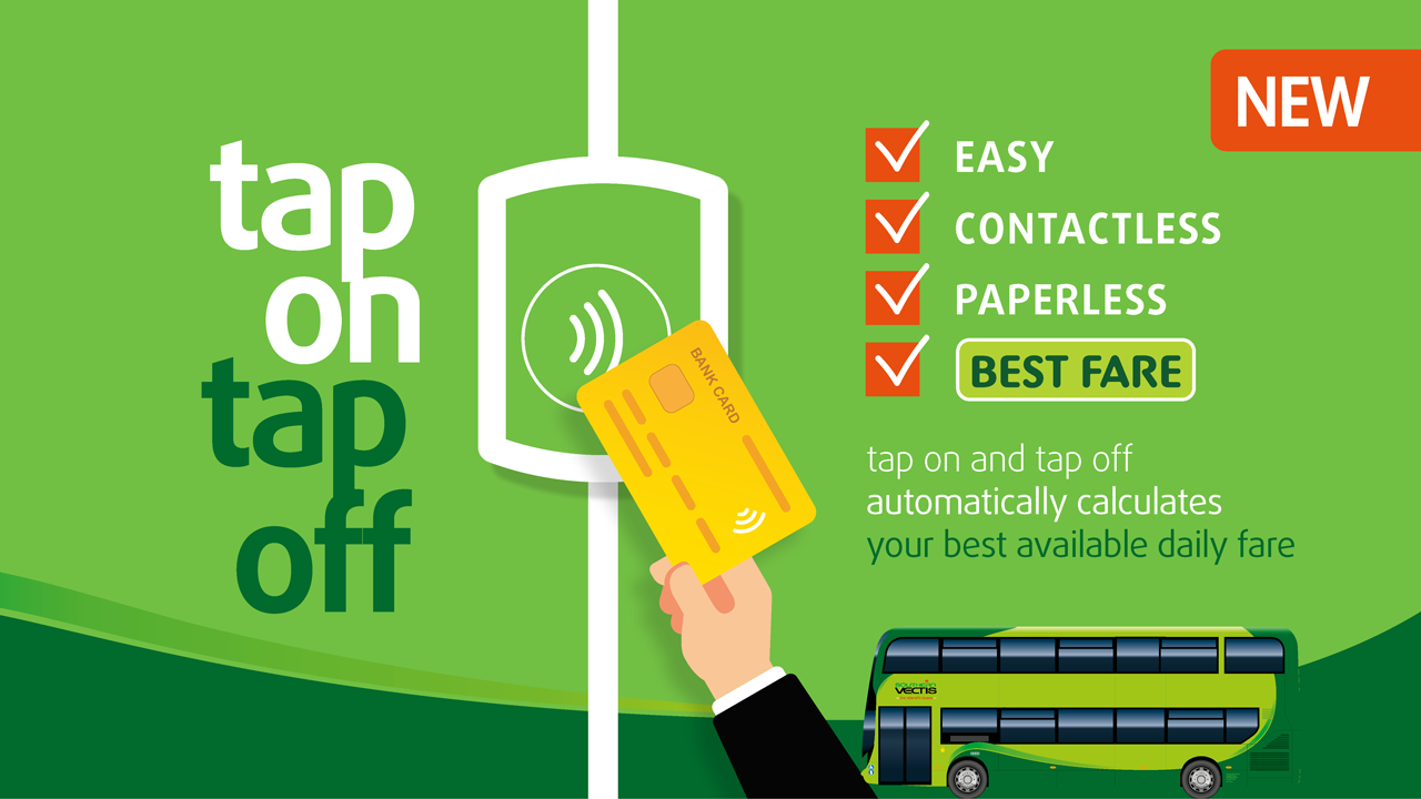 Tap on Tap off contactless payments - Southern Vectis
