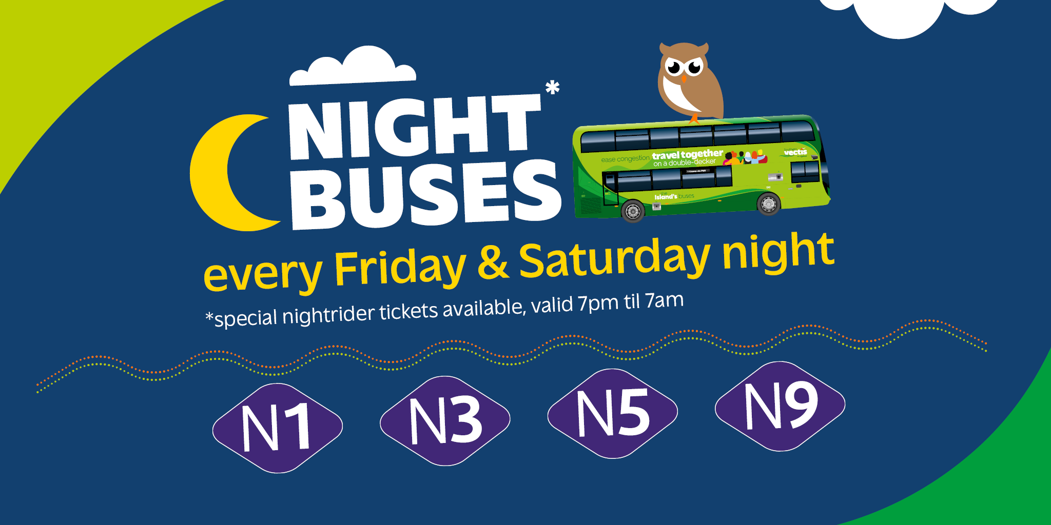 Our night buses run every Friday & Saturday night! - Southern Vectis