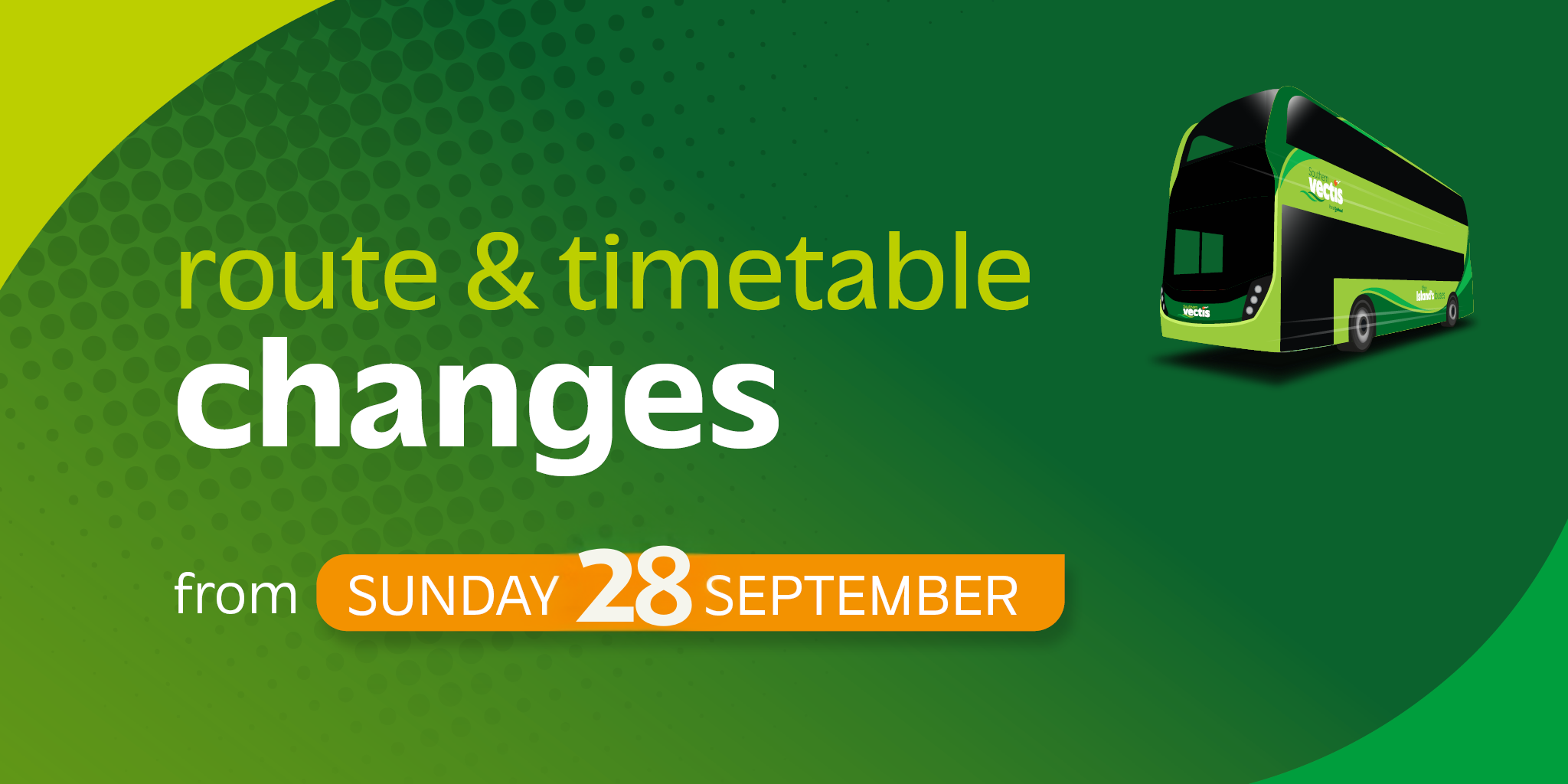 Timetable Changes from Sunday 28th September - Southern Vectis